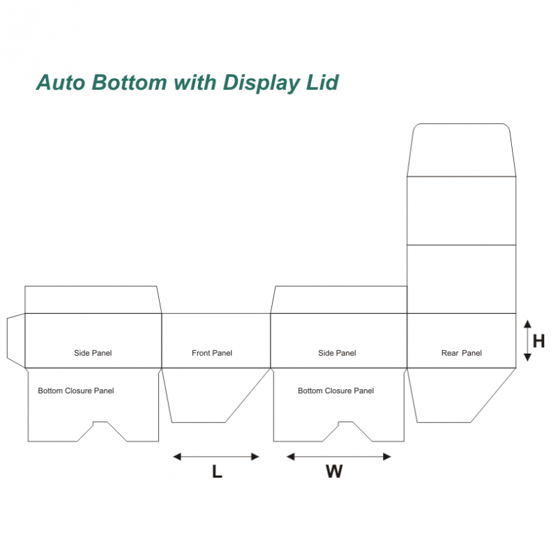 Auto Bottom with Display Lid - Custom Boxes Pack