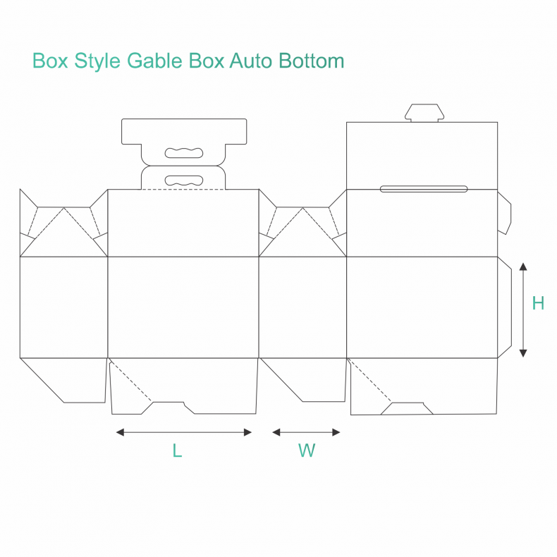 Gable Box Auto Bottom - Custom Boxes Pack